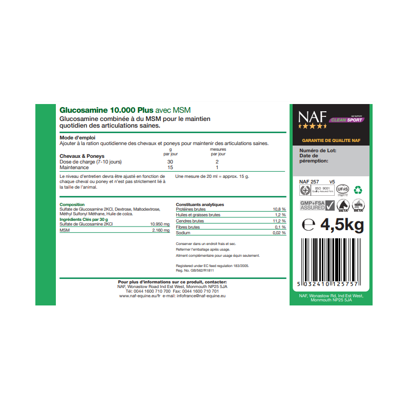 Glucosamine 10000+ MSM - Naf